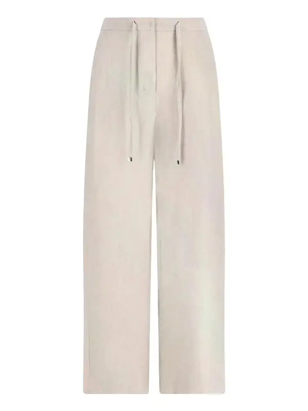 Max Mara Drawstring-waist Wide Leg Trousers - Neutrals
