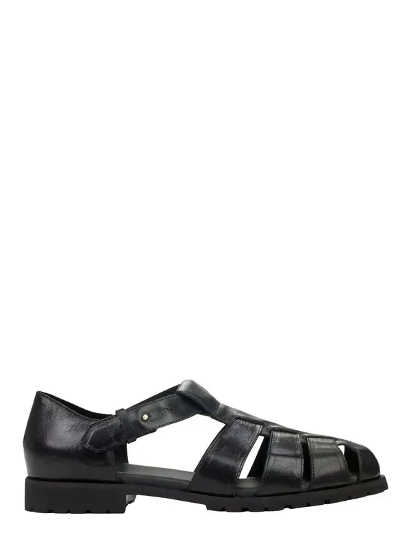 Aimé Leon Dore Leather T-bar Sandals - Black