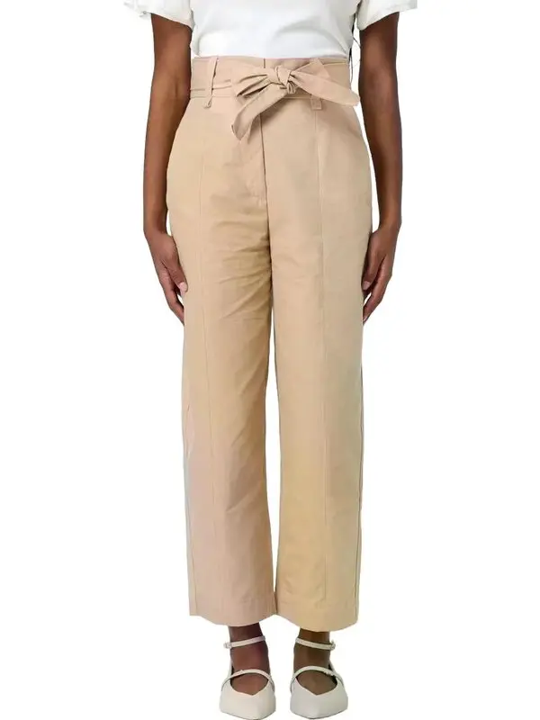 TWINSET Belted Cropped Trousers - Neutrals
