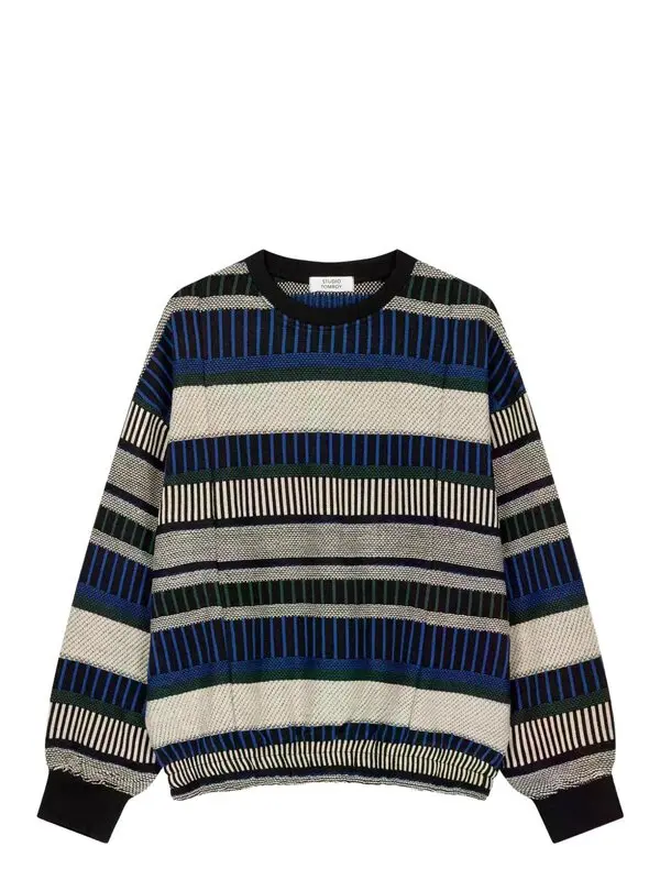 STUDIO TOMBOY Striped Knit Jumper - Black