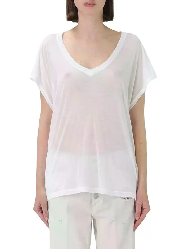 DONDUP V-neck Short-sleeve T-shirt - White