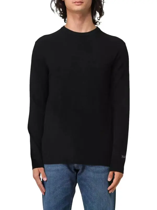 Woolrich Crew-neck Lambswool Sweater - Black