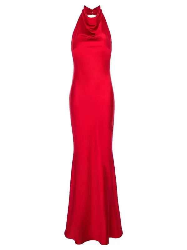 ROSERRY Halterneck Maxi Dress - Red