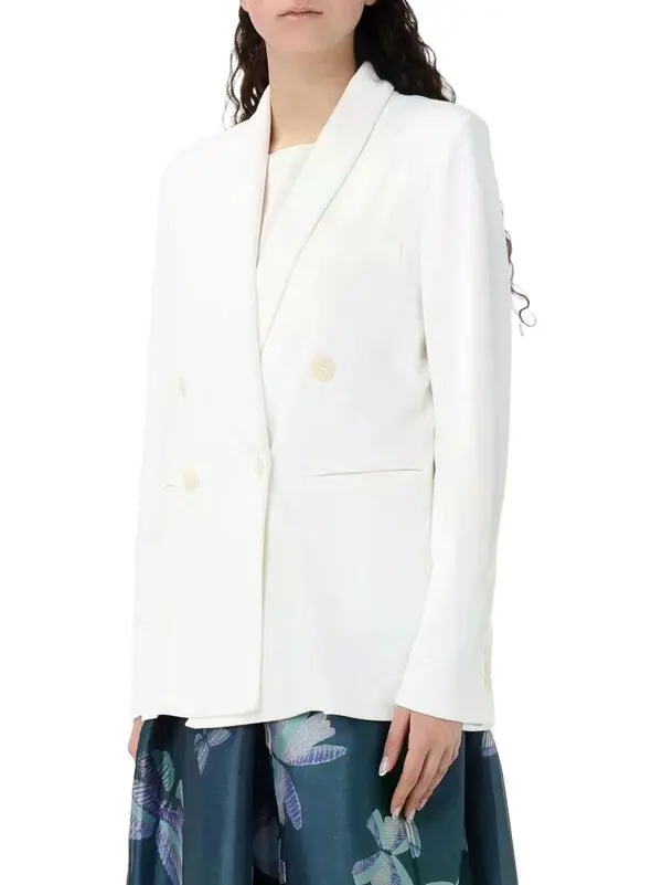 Emporio Armani Double-breasted Blazer - White