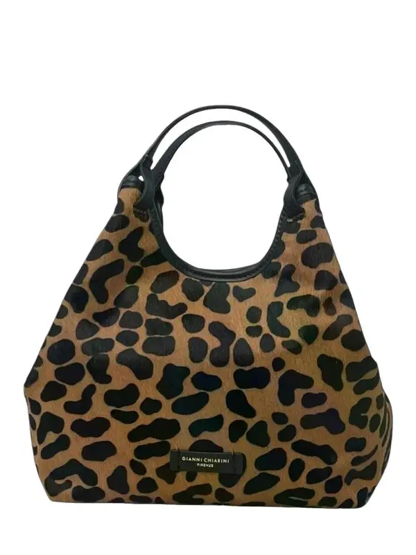 GIANNI CHIARINI Leopard-print Shoulder Bag - Brown