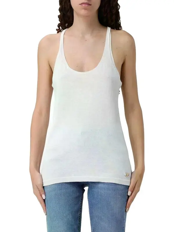TWINSET Logo-plaque Tank Top - White