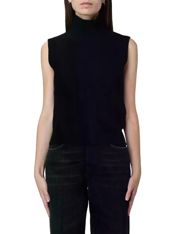 DONDUP Sleeveless Turtleneck Top - Black