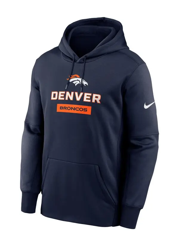 Nike Denver Broncos Toss Sweep Therma Nfl Pullover Hoodie - Blue
