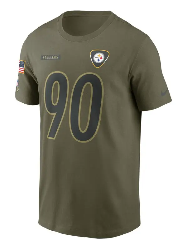 Nike T.j. Watt Pittsburgh Steelers Salute To Service Menâs Nfl T-shirt - Brown