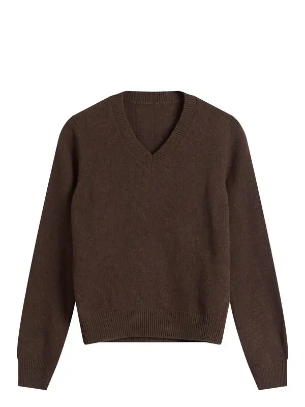 MAISON MARGIELA V-neck Knitted Jumper - Brown