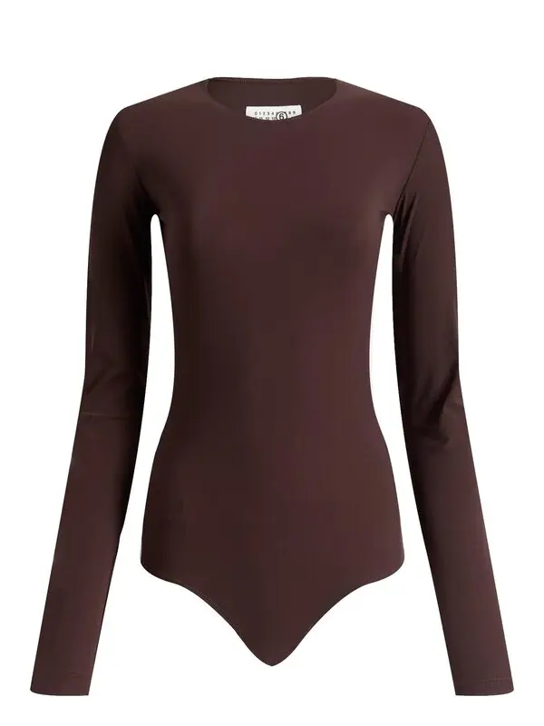 MAISON MARGIELA Long Sleeve Bodysuit - Brown