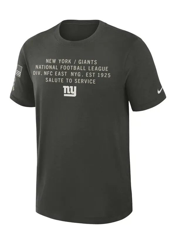 Nike New York Giants Salute To Service Slub Dri-fit Nfl T-shirt - Green