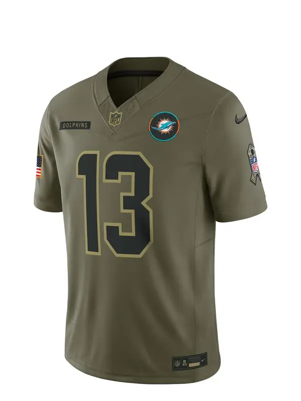Nike Dan Marino Miami Dolphins Salute To Service Retired Dri-fit Nfl Limited Jersey - Brown