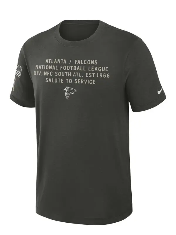 Nike Atlanta Falcons Salute To Service Slub Dri-fit Nfl T-shirt - Green