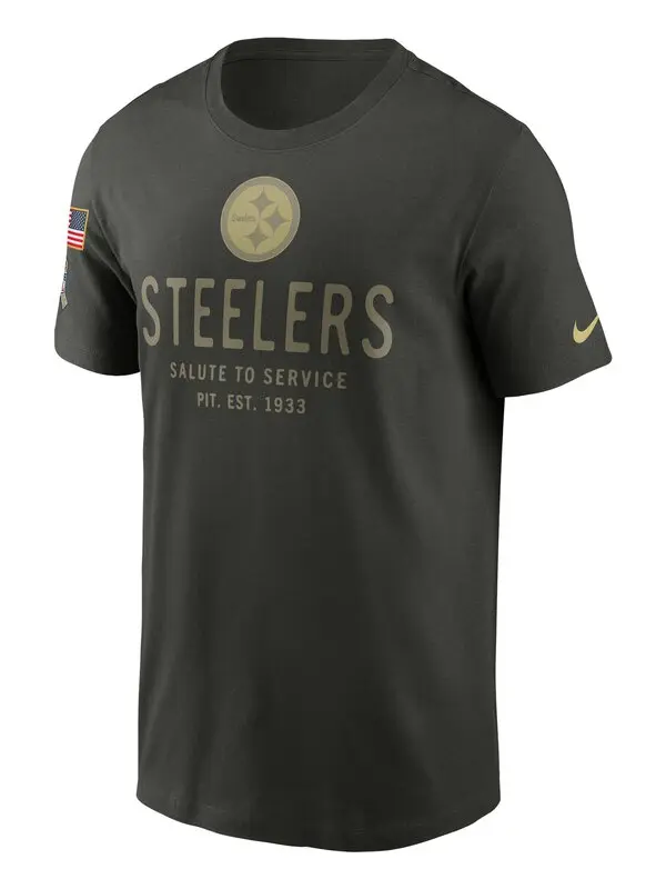 Nike Pittsburgh Steelers Salute To Service Sideline Primary Edge Dri-fit Nfl T-shirt - Green