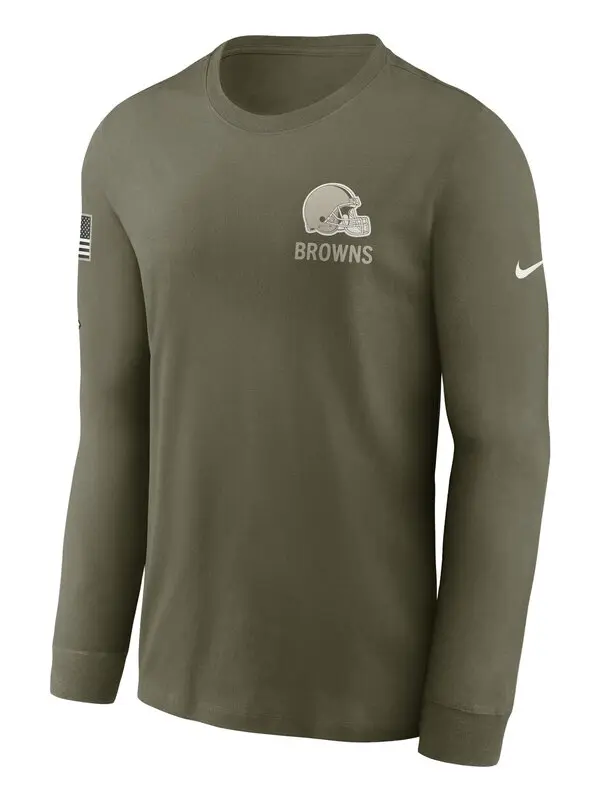 Nike Cleveland Browns Salute To Service Nfl Long-sleeve T-shirt - Brown