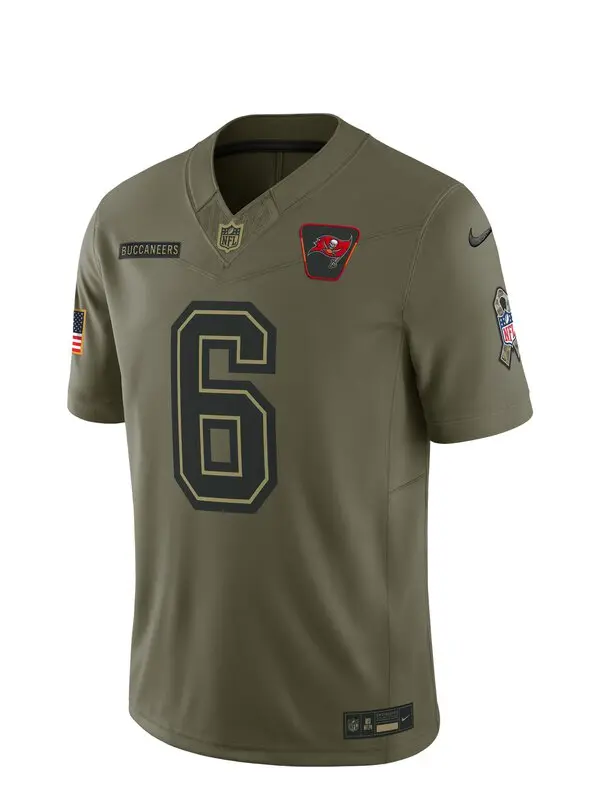Nike Baker Mayfield Tampa Bay Buccaneers Salute To Service Dri-fit Nfl Limited Jersey - Brown