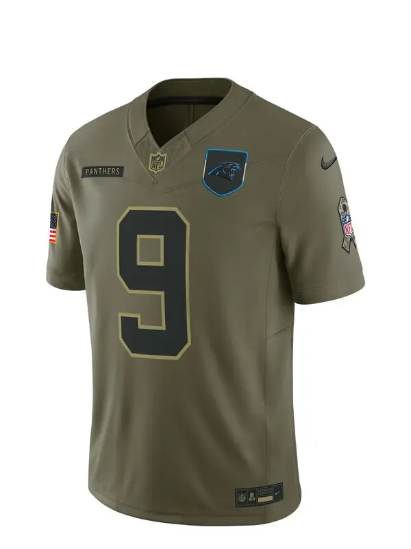 Nike Bryce Young Carolina Panthers Salute To Service Dri-fit Nfl Limited Jersey - Brown
