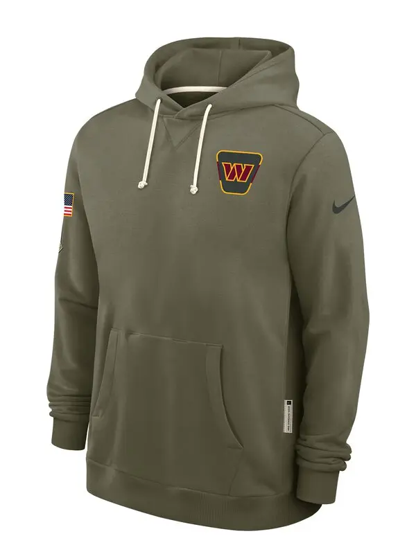 Nike Washington Commanders Salute To Service Sideline Dominant Force Dri-fit Nfl Pullover Hoodie - Brown
