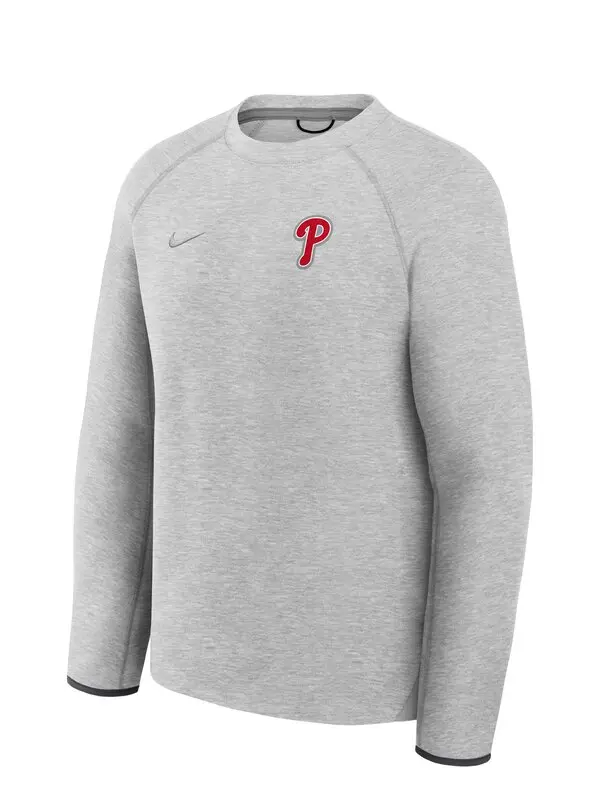 Nike Philadelphia Phillies Tech Fleece Mlb Pullover Crew - Grey