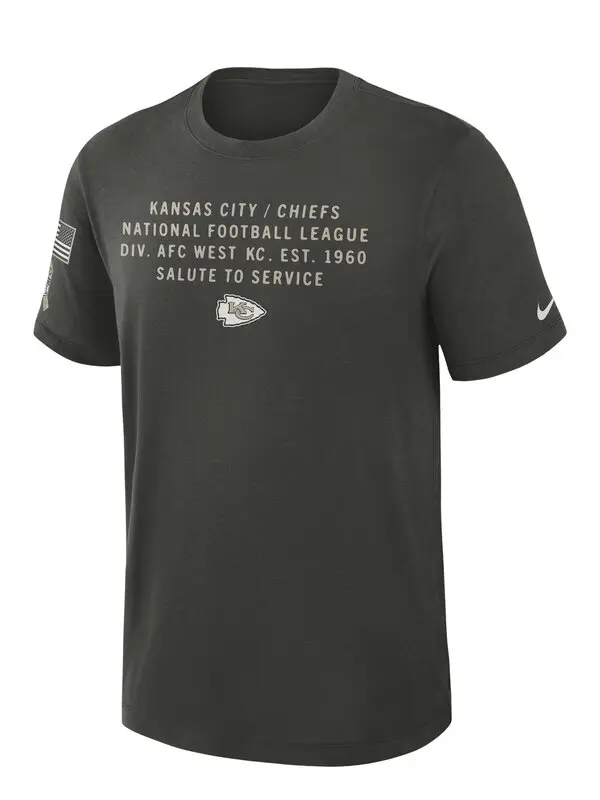 Nike Kansas City Chiefs Salute To Service Slub Dri-fit Nfl T-shirt - Green