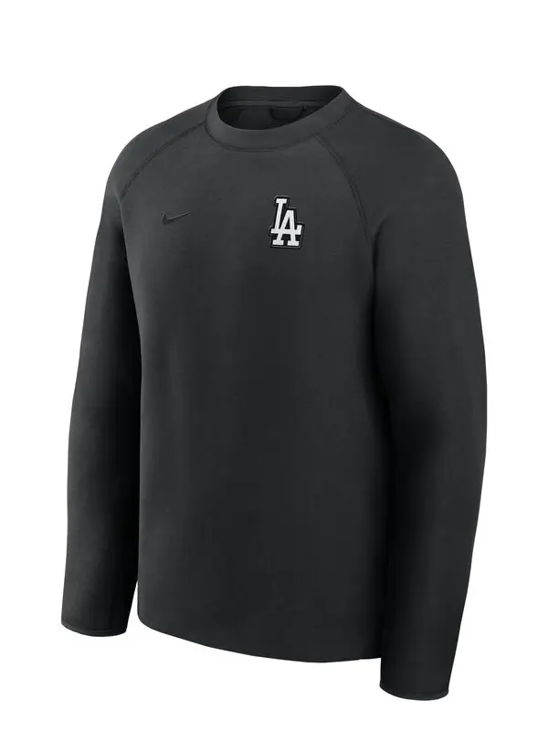 Nike Los Angeles Dodgers Tech Fleece Mlb Pullover Crew - Black