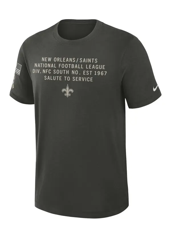 Nike New Orleans Saints Salute To Service Slub Dri-fit Nfl T-shirt - Green