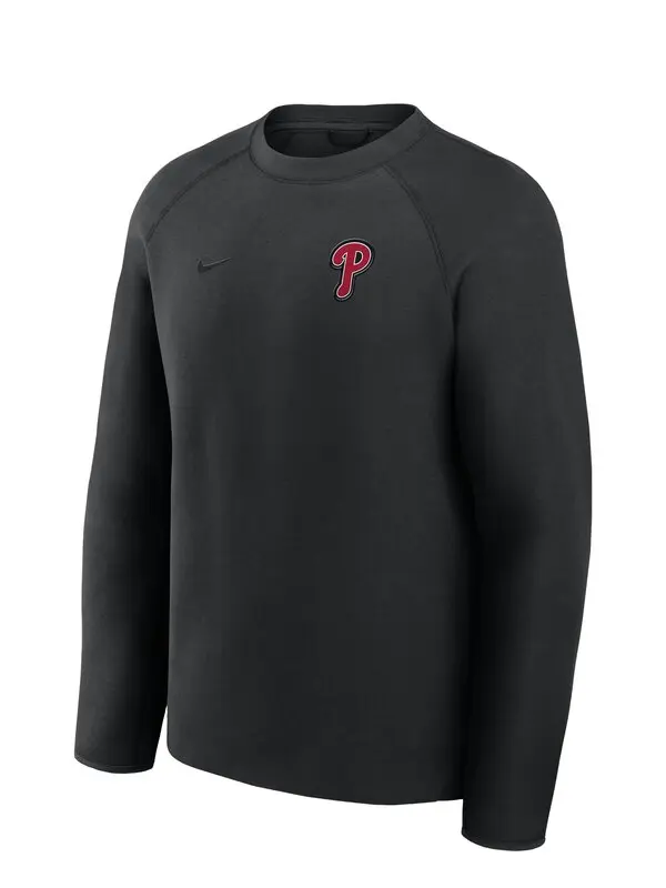 Nike Philadelphia Phillies Tech Fleece Mlb Pullover Crew - Black