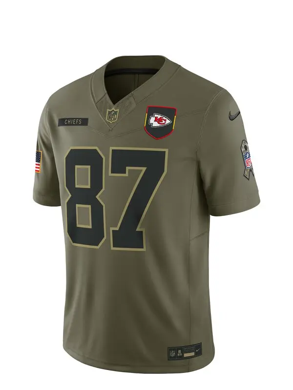 Nike Travis Kelce Kansas City Chiefs Salute To Service Nfl Limited Jersey - Brown