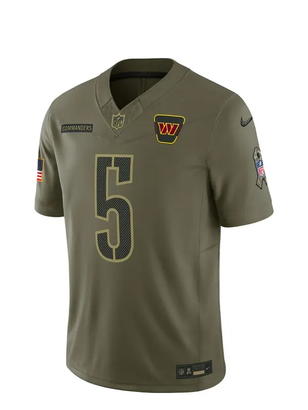 Nike Jayden Daniels Washington Commanders Salute To Service Dri-fit Nfl Limited Jersey - Brown