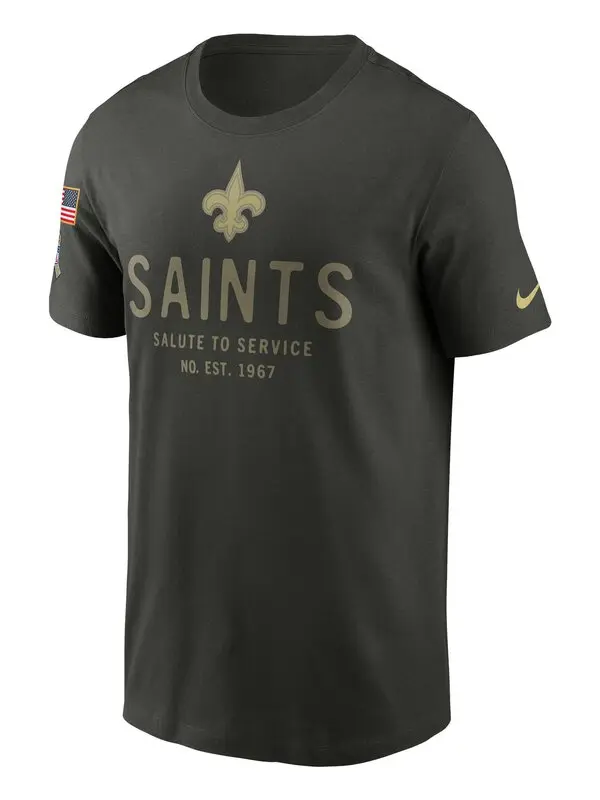 Nike New Orleans Saints Salute To Service Sideline Primary Edge Dri-fit Nfl T-shirt - Green