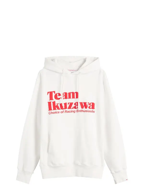 TEAM IKUZAWA Logo Hoodie - White