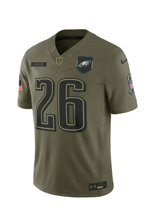 Nike Saquon Barkley Philadelphia Eagles Salute To Service Dri-fit Nfl Limited Jersey - Brown