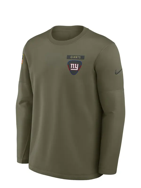 Nike New York Giants Salute To Service Sideline Nfl Pullover Crew - Brown