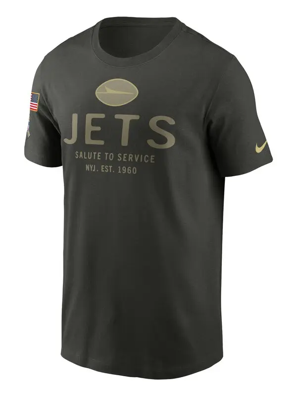 Nike New York Jets Salute To Service Sideline Primary Edge Dri-fit Nfl T-shirt - Green