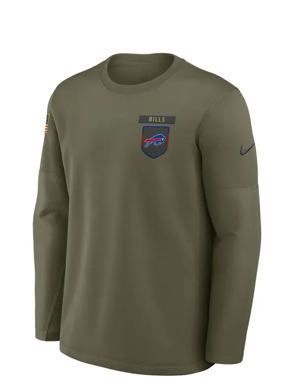 Nike Buffalo Bills Salute To Service Sideline Nfl Pullover Crew - Brown