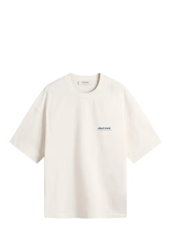 ABOUT:BLANK Presented Zev T-shirt - Oat/estate Blue