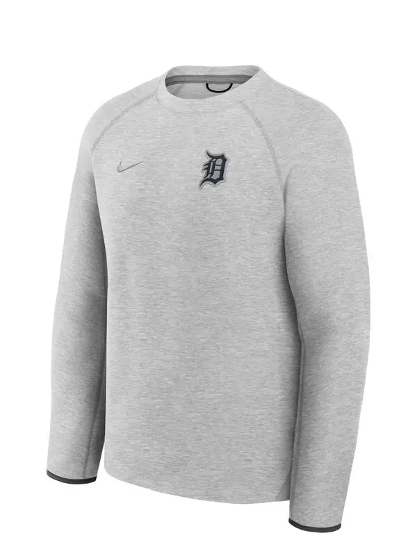 Nike Detroit Tigers Tech Fleece Mlb Pullover Crew - Grey