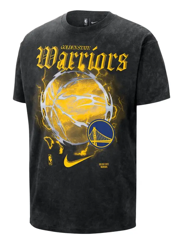 Nike Golden State Warriors Courtside "halloween" Nba Max90 T-shirt - Black