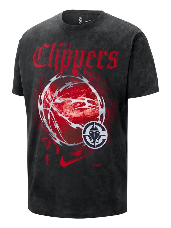 Nike La Clippers Courtside "halloween" Nba Max90 T-shirt - Black