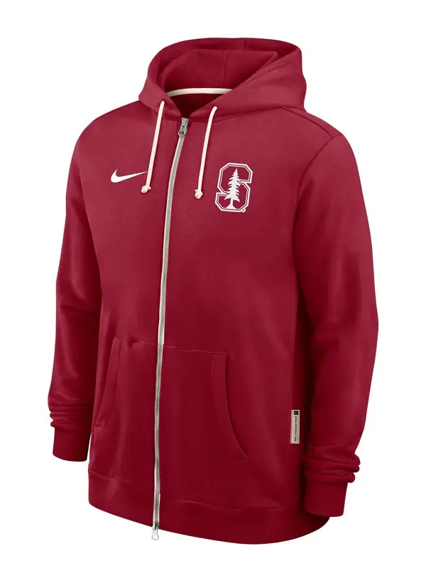 Nike Stanford Sideline Dri-fit College Full-zip Hoodie - Red