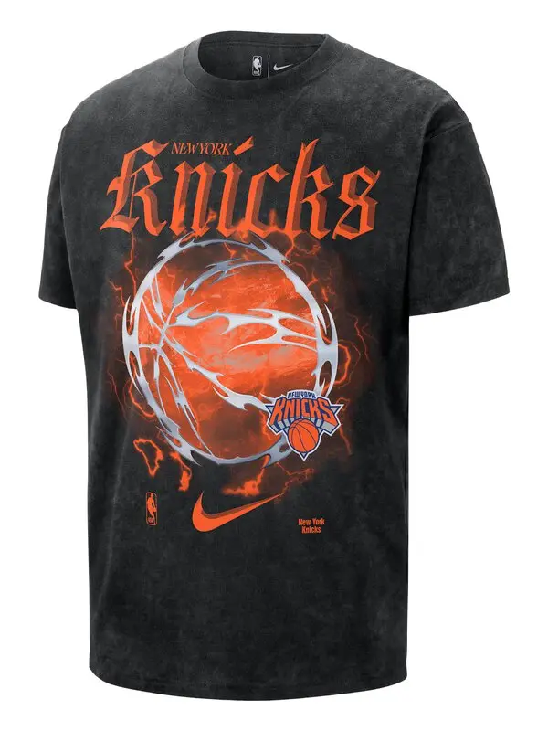 Nike New York Knicks Courtside "halloween" Nba Max90 T-shirt - Black