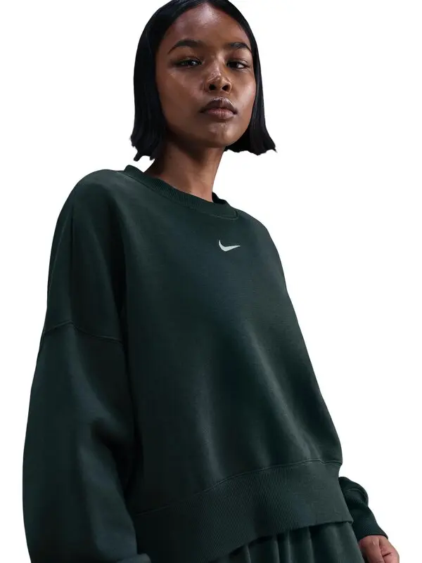 Nike Sportswear Phoenix Fleece Over-oversized Crew-neck Sweatshirt - Green