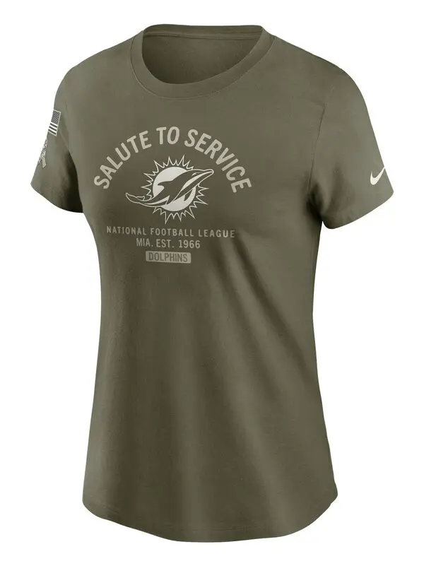 Nike Miami Dolphins Salute To Service Sideline Nfl T-shirt - Brown