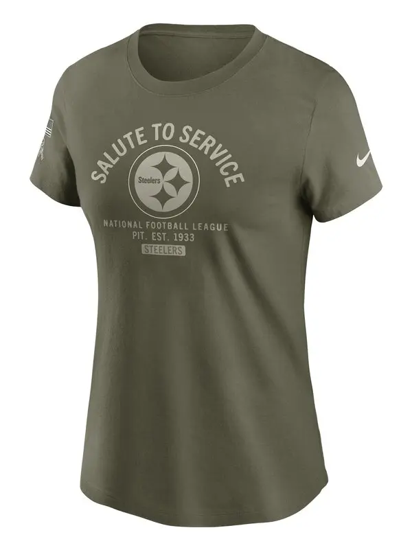 Nike Pittsburgh Steelers Salute To Service Sideline Nfl T-shirt - Brown
