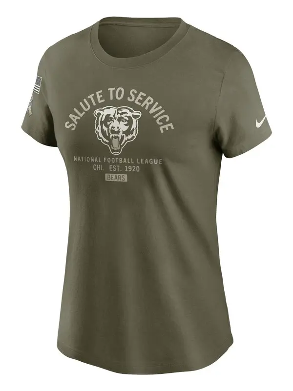 Nike Chicago Bears Salute To Service Sideline Nfl T-shirt - Brown