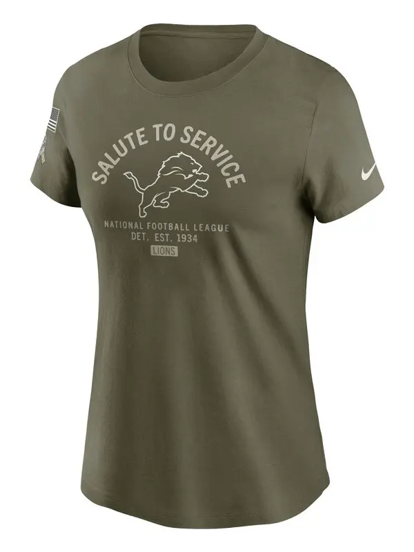 Nike Detroit Lions Salute To Service Sideline Nfl T-shirt - Brown