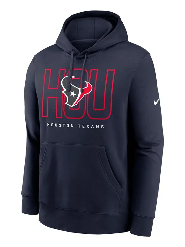 Nike Houston Texans Busted Play Club Nfl Pullover Hoodie - Blue