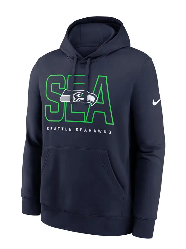 Nike Seattle Seahawks Busted Play Club Nfl Pullover Hoodie - Blue