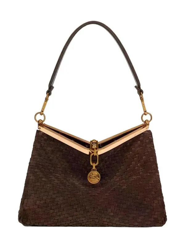 Etro Vela Suede Shoulder Bag - Brown